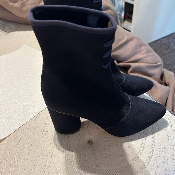Nine West | Shoes | Navy Blue Tie In The Front Booties | Poshmark